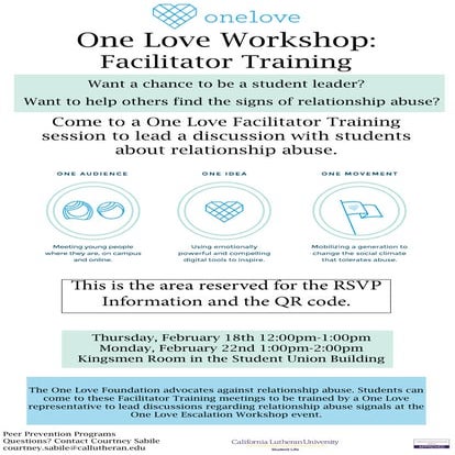One love workshop facilitator training | PDF