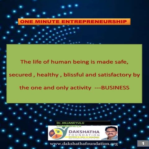ONE MINUTE ENTREPRENEURSHIP-Successful business tips--1.pptx