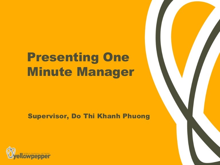 One minute manager
