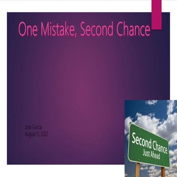 One Mistake, Second Chance | PPTX