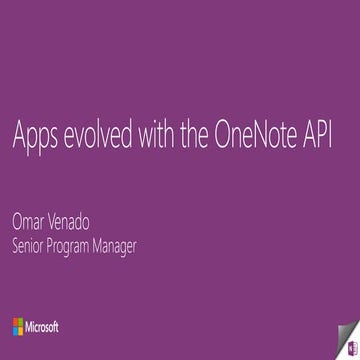 OneNote API @ Silicon Valley Code Camp | PPTX | Internet | Computing