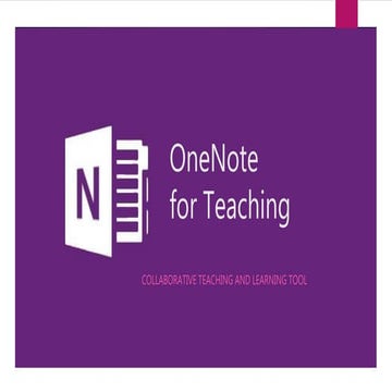 Using OneNote for Teaching and Learning | PPT