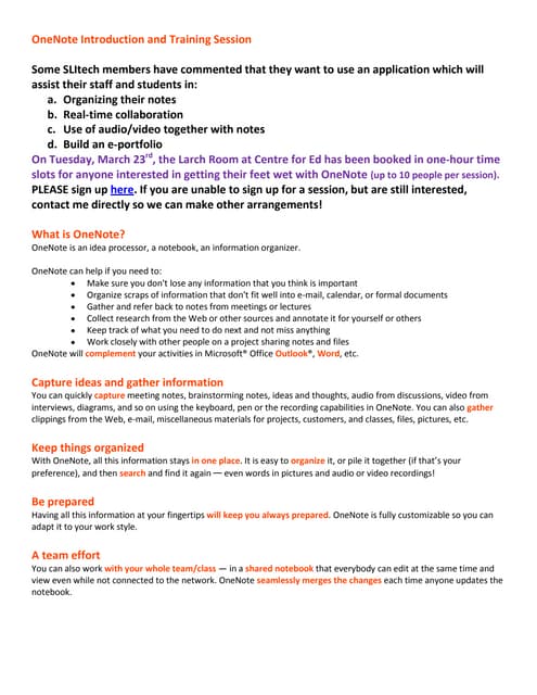 Introduction to OneNote | PPTX
