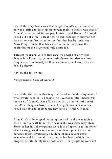 Here is the story The Case of Anna O.One of the first cases .docx