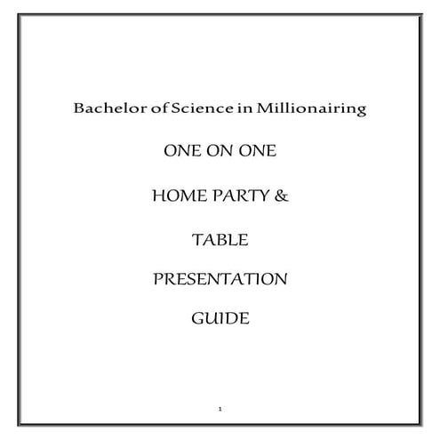 One on one table presentation | DOCX