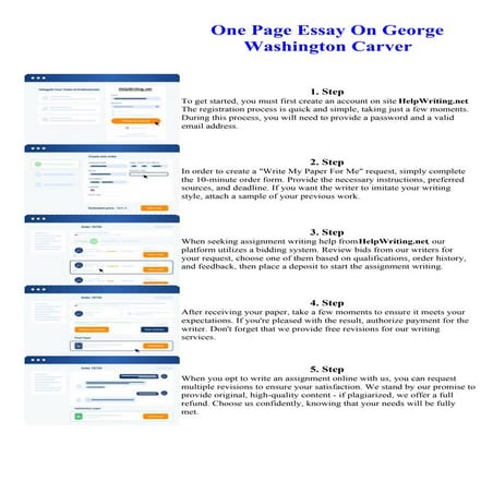One Page Essay On George Washington Carver | PDF