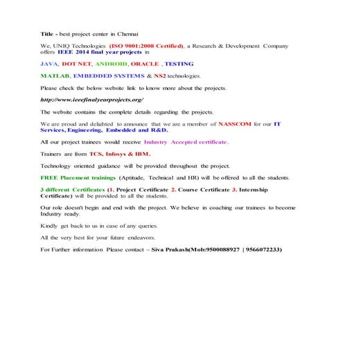 ieee java projects 2014 | DOCX