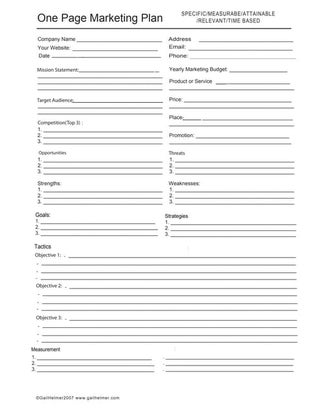 Marketing Plan Template - Small Business | PPT