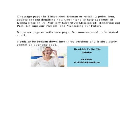 One page paper in Times New Roman or Arial 12 point font, double-spa.docx
