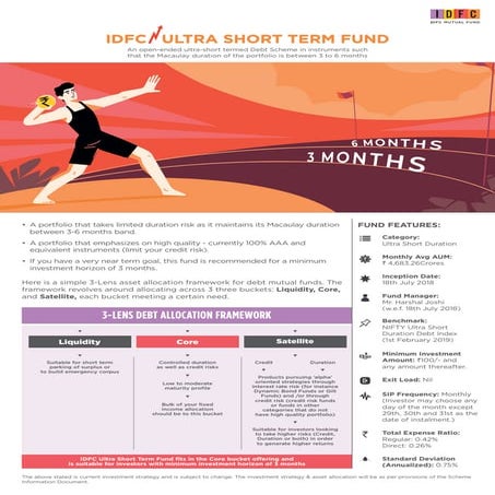 IDFC Ultra Short Term Fund_One pager | PDF | Stocks and Bonds ...