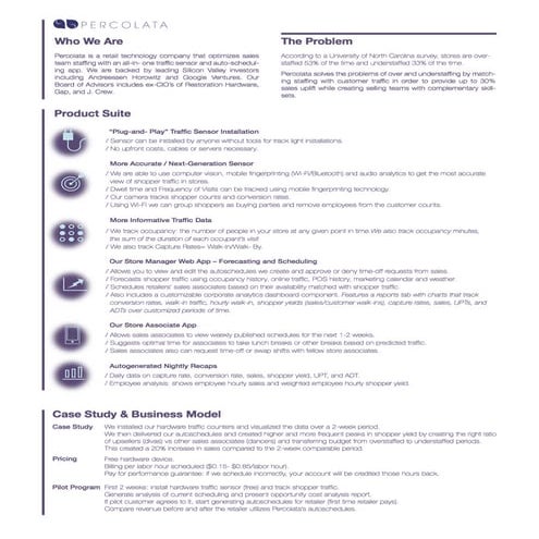 Percolata One-Pager | PDF