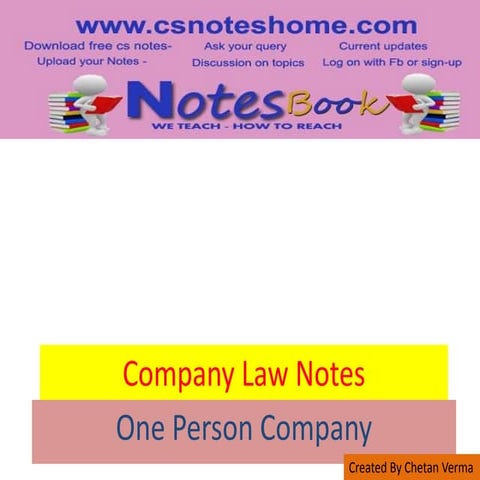 www.csnoteshome.com company law notes | PPTX