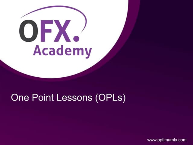 OPL - One Point Lesson | PDF