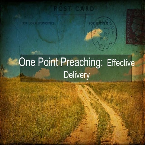 One Point Preaching | PPT