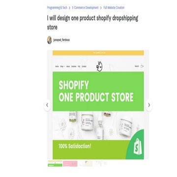 I will design one product Shopify dropshipping store | PPT
