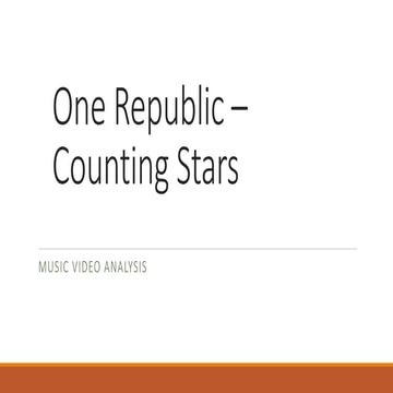 One republic counting stars | PPTX