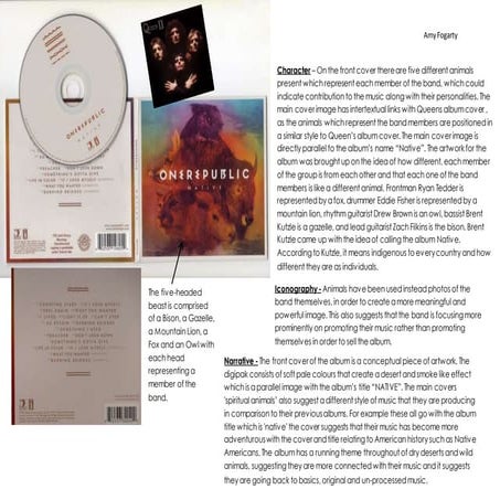 OneRepublic Native Digipak Analysis | DOCX