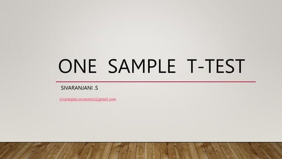 Student t test | PPT