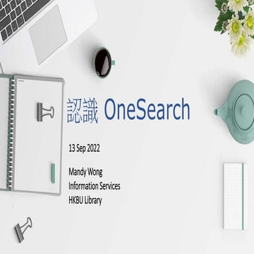 Introduction to OneSearch | PPTX