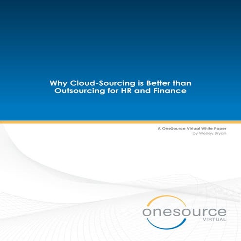 Cloud-sourcing vs. Outsourcing | PDF