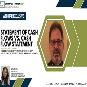 Statement of Cash Flows vs. Cash Flow Statement | PPT