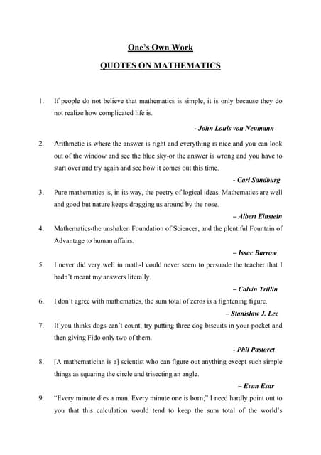 Quotes about mathematicians | PDF