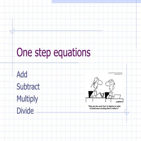 One Step Equations | PPT