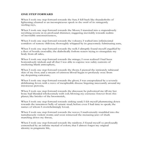 One Step Forward | PDF