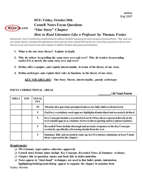 Cornell Notes | PDF
