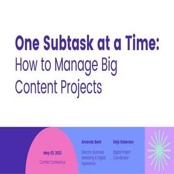 One Subtask at a Time How to Manage Big Content Projects.pdf