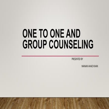 TYPES OF COUNSELLING | PPTX