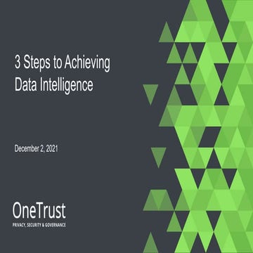 3 Steps to Achieving Data | PPT