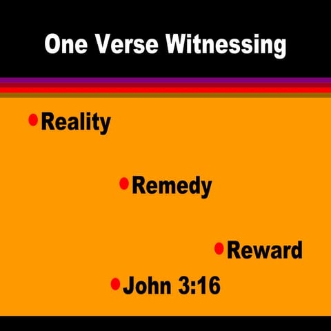 One Verse Witness | PPT