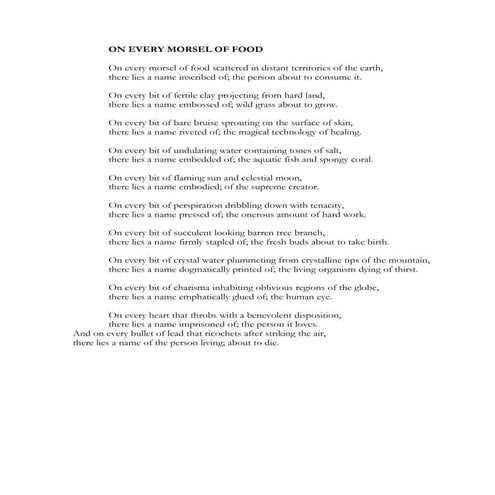 On Every Morsel Of Food | PDF | Free Download