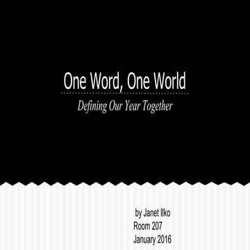 One Word 2016 | PPTX