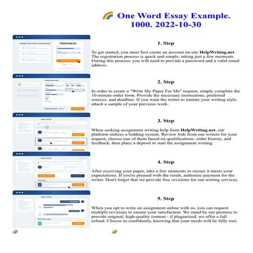 One Word Essay Example. 1000. 2022-10-30 | PDF | Freelance Writing ...