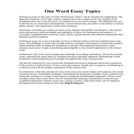 One Word Essay Topics.pdf