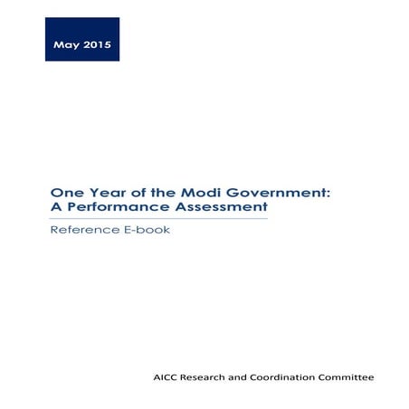 One Year of the Modi Government: A Performance Assessment | PDF