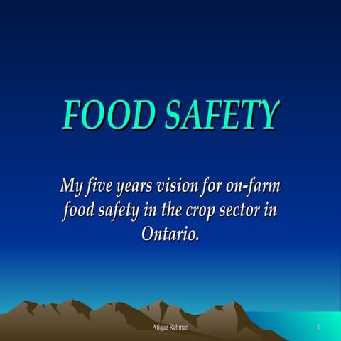 On Farm Food Safety | PPT
