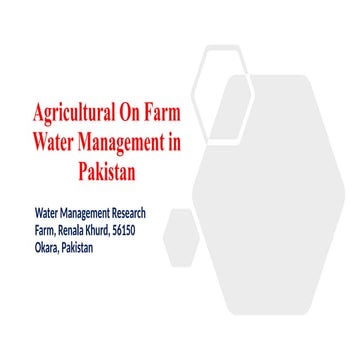 On Farm Water Management in Pakistan.pptx