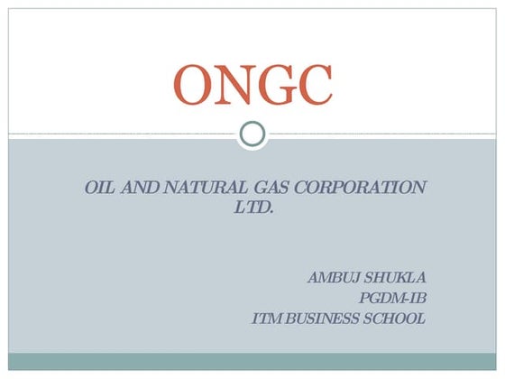 Ongc final presentation | PPTX