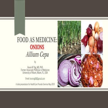 Food as Medicine:Onions, Allium Cepa | PDF