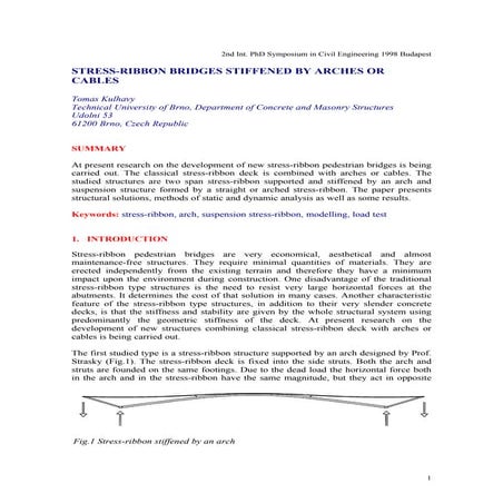 4 stress ribbon & arch pedestrian bridges | PDF