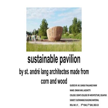 ONKAR LAGSHETTI (CORN PAVILION) | PPTX