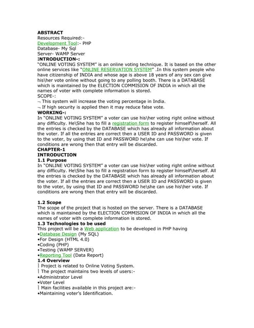 ONLINE VOTING SYSTEM FINAL.pptx | Internet | Computing