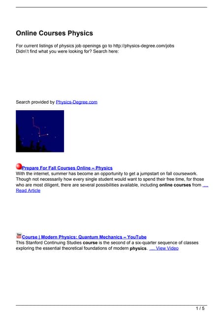 Explore important topics of physics | PDF