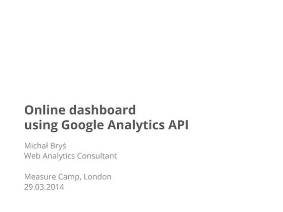 Google Analytics Dashboard Design | PDF