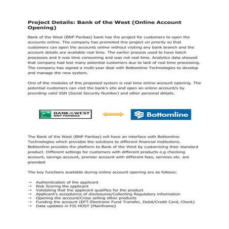 Online Account Opening Process Flow(ECBA) | PDF