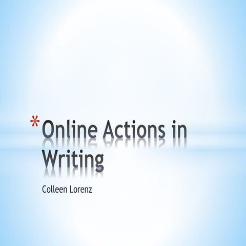 Online actions in writing | PPTX