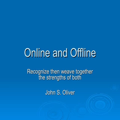 Online And Offline | PPT